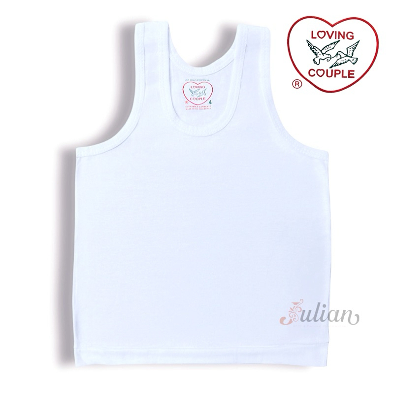 White Cotton Sando Tops for Boys 0months to 9 Years Old LOVING COUPLE ...