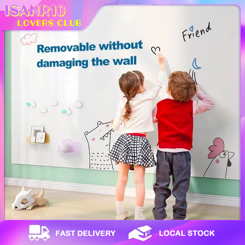Electrostatic Adsorption Whiteboard Wall Stickers Seamless Whiteboard ...