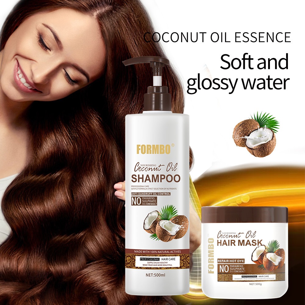 Coconut oil shampoo anti-dandruff repair hair care dry hair care oil control elegant 500ML ...