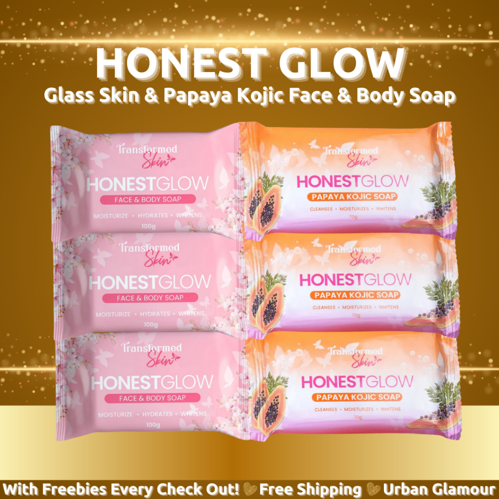 Original 6PCS Honest Glow Glass Skin Soap 80g and Honest Glow Kojic ...