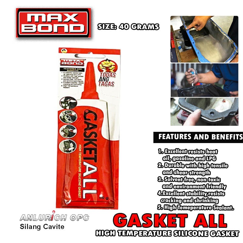 MAX BOND HIGH TEMP SILICONE GASKET MAKER BETA GREY ( SACHET TYPE ...