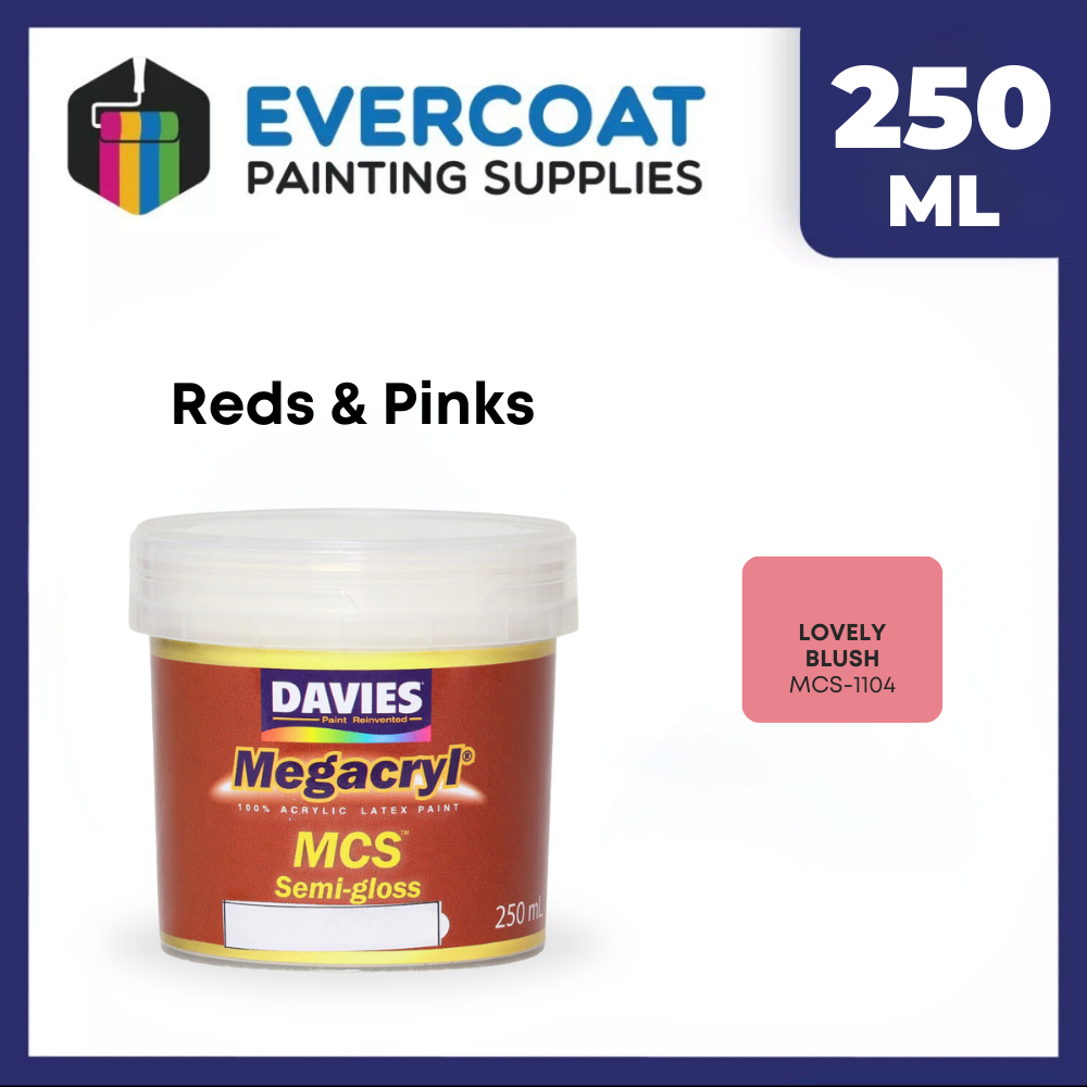 Davies Color Pods Megacryl Semi-Gloss Sample Size 250ml (Reds & Pinks ...