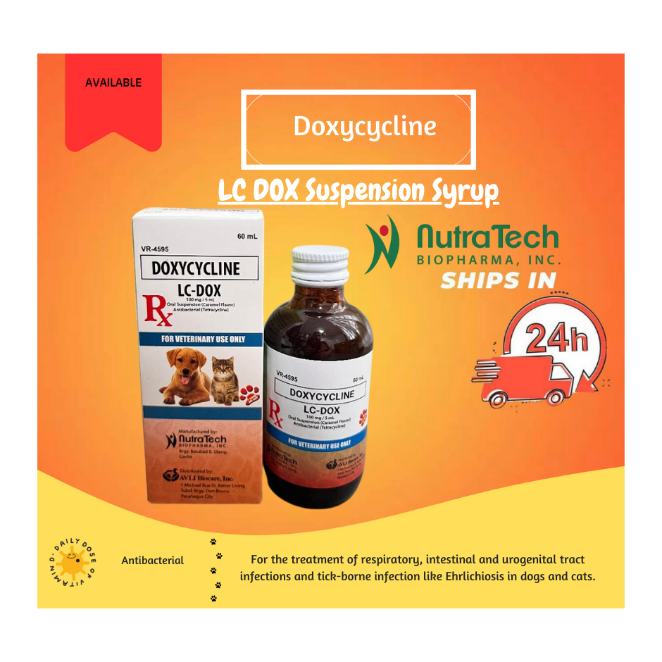 Lc-Dox Doxycline Antibacterial Oral Suspension (Caramel Flavor) 60ml ...