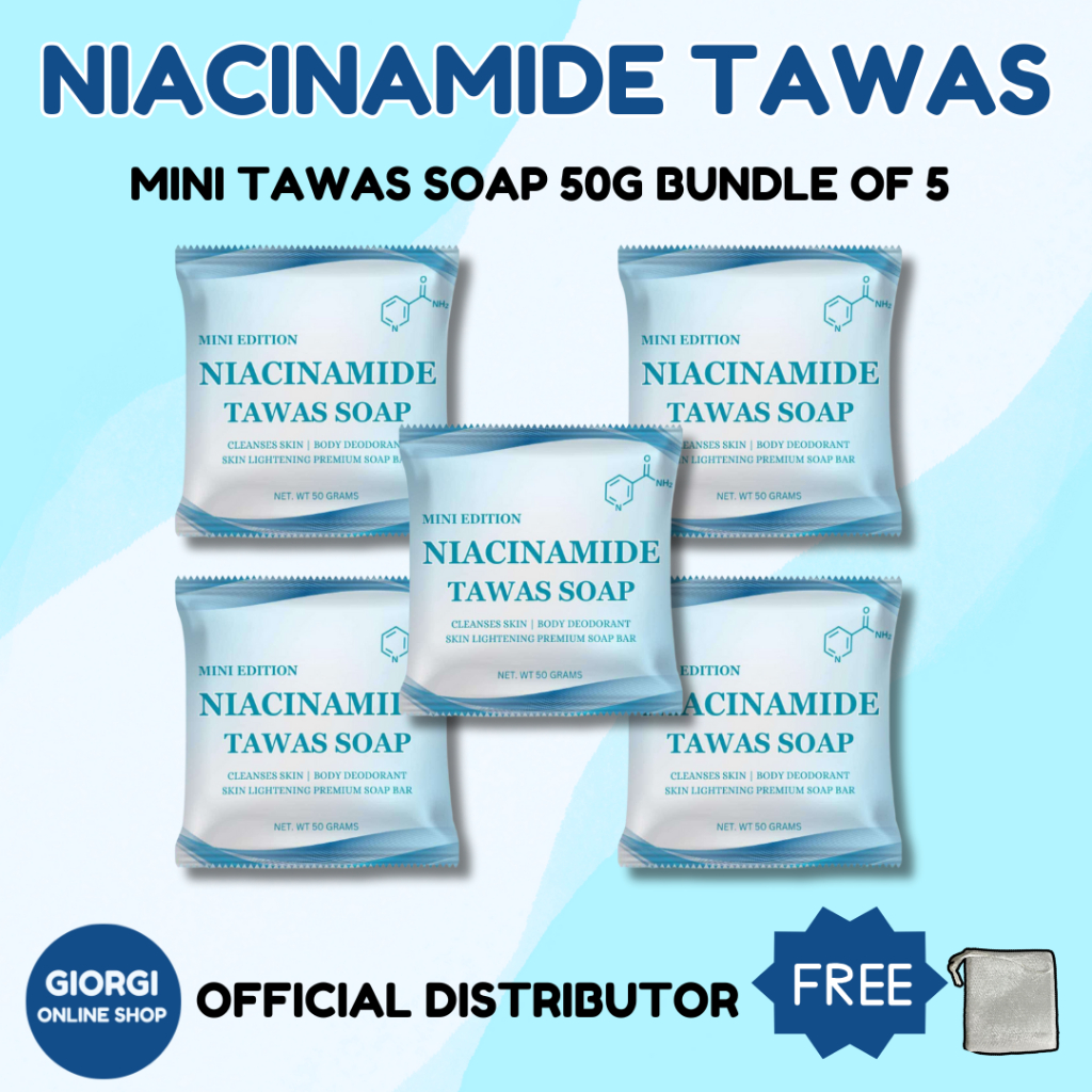 Niacinamide Mini Tawas Soap 50g | 5 pc bundle | Whitening ...