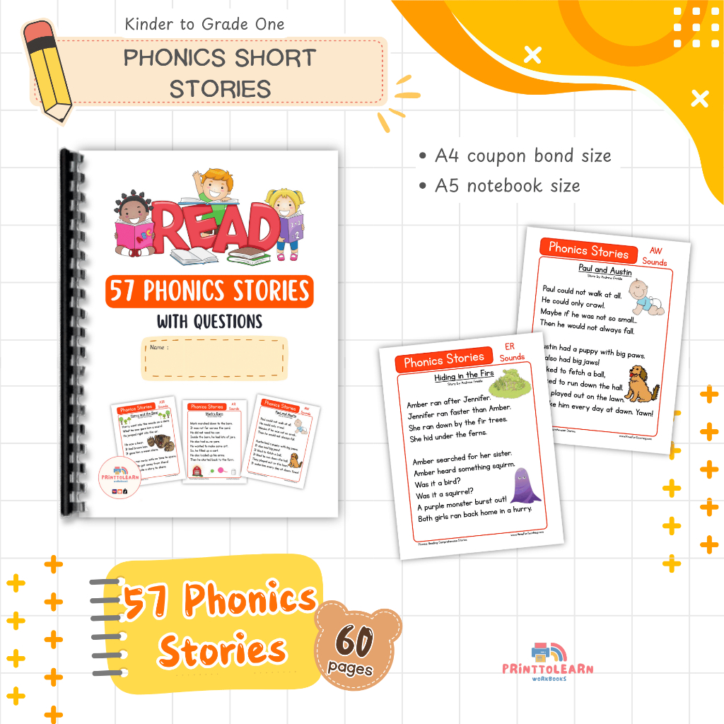 Phonics Short Stories Reading Comprehension Stories English reading for ...