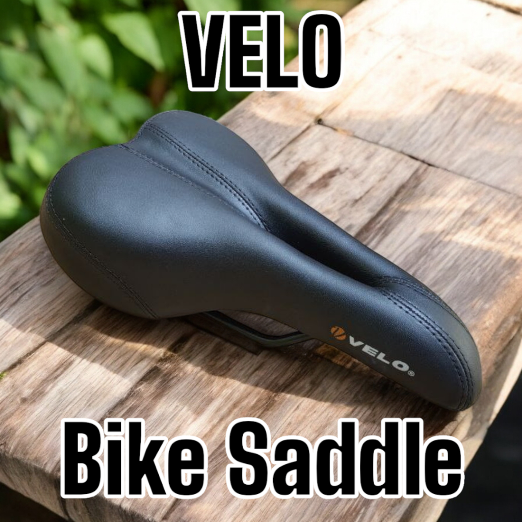 VELO Bike Saddle for MTB Universal Bicycle Seat with Hole PU Leather ...