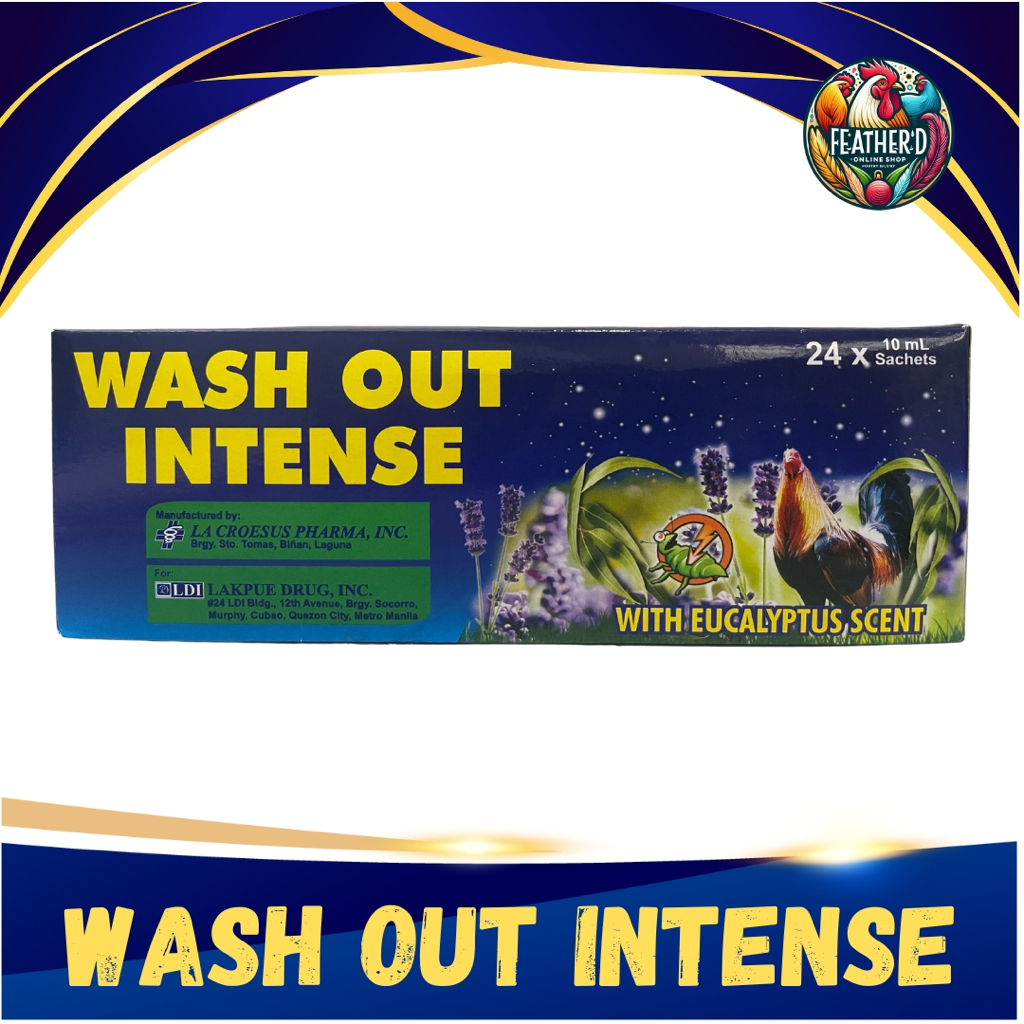 WASH OUT INTENSE Shampoo with Eucalyptus Scent 1BOX-24 sachets x 10 ml ...