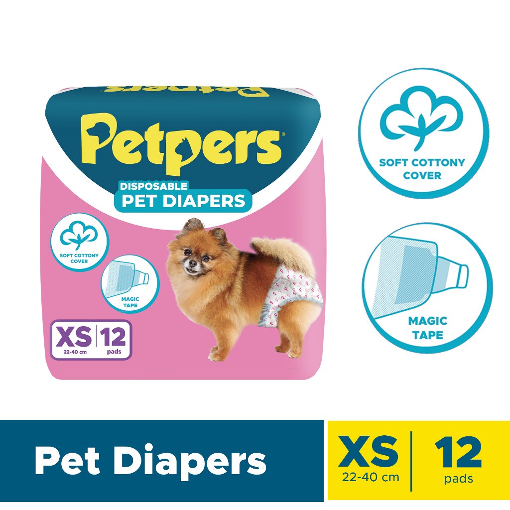 Petpers Pet Diaper Extra Small 12s | Shopee Philippines