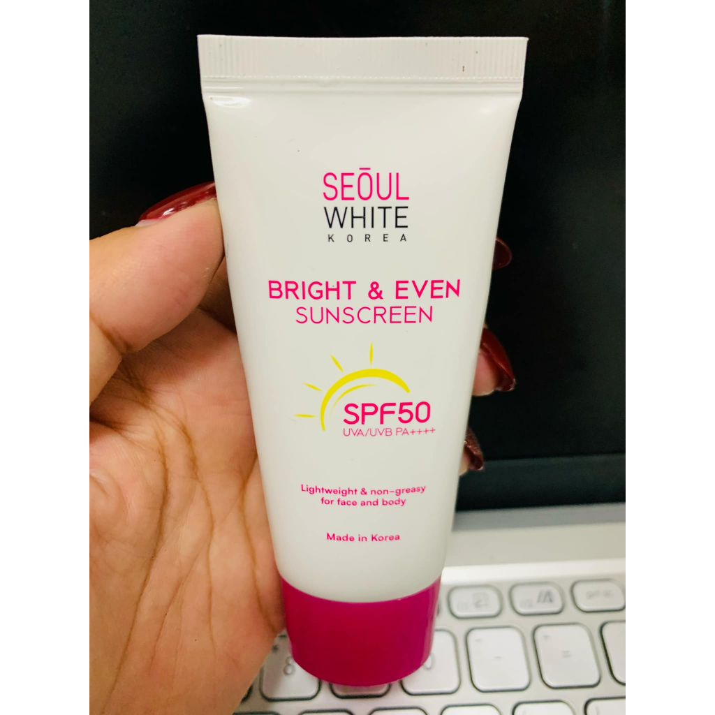 Seoul White Korea Bright & Even Sunscreen SPF50+ UVA/UVB PA++++ 30ML ...