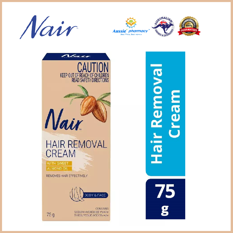 Nair Sensitive Smooth Skin Hair Removal Cream for Body & Face 75g with ...