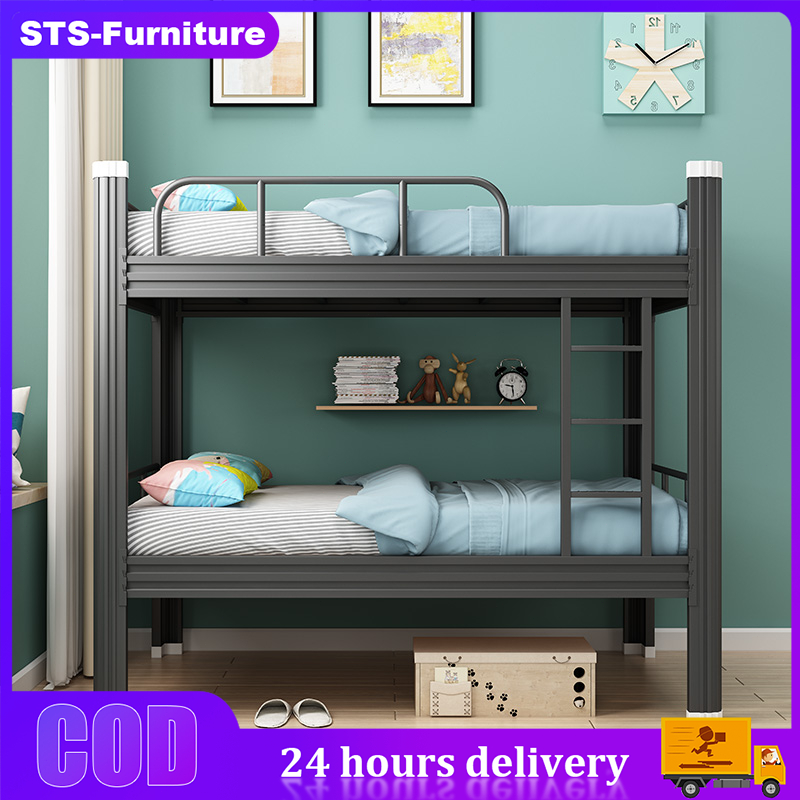 Bunk Bed with Stairs Bed Frame Double Deck Bed Adults Bed Student ...