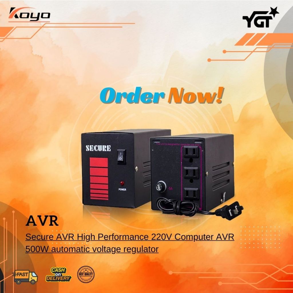SECURE AVR 500w 220v Automatic Voltage Regulator Computer Avr | Shopee ...