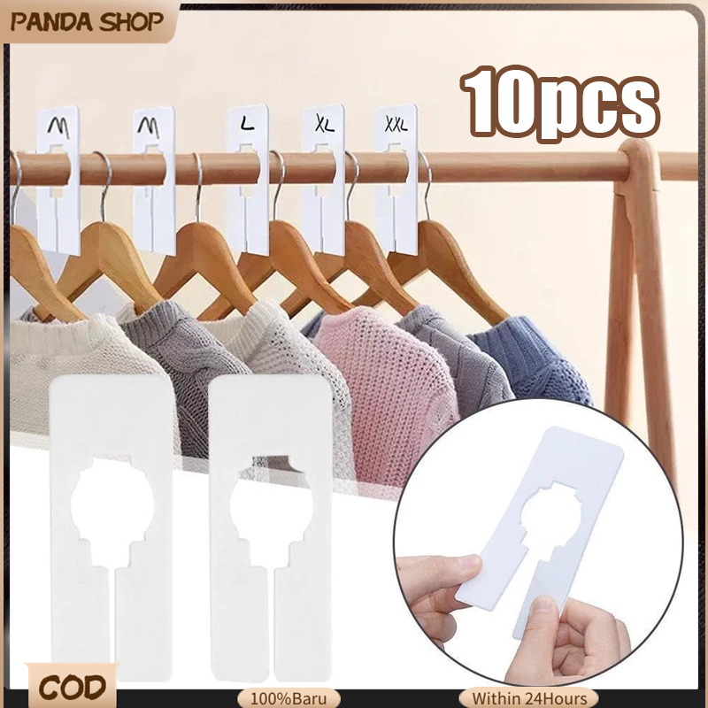 10pcs Blank Clothes Size Divider Rectangular Wardrobe Divider Mark Card ...