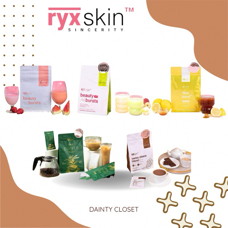 RYX SKIN Drinks | Beauty Bursts, Gut Glow, Fiber Blend, Swiss Choco ...