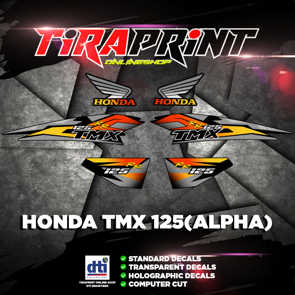 HONDA TMX 125 (ALPHA) RUSI PANTRA DECALS | Shopee Philippines