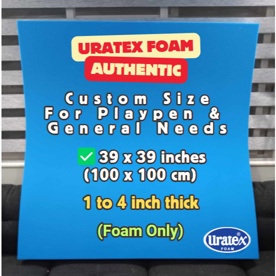 Uratex Custom Size Foam 39x39 inch / 100x100 cm / 1x1 meter (Foam only ...