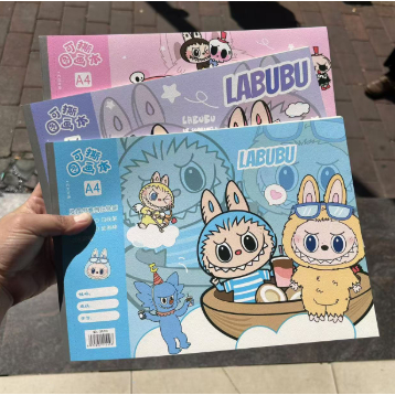 Labubu A4 Drawing Book Cute Painting Book Cartoon Sketch Pad with ...