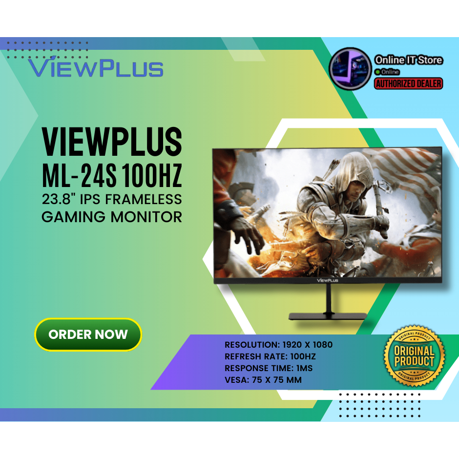 Viewplus ML-24S 100Hz IPS Frameless Gaming Monitor | Shopee Philippines
