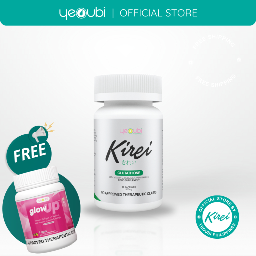 KIREI GLUTATHIONE | WHITENING | COLLAGEN | VITAMIN E | VITAMIN C | KIREI 4PCS + 1 FREE KIREI ...