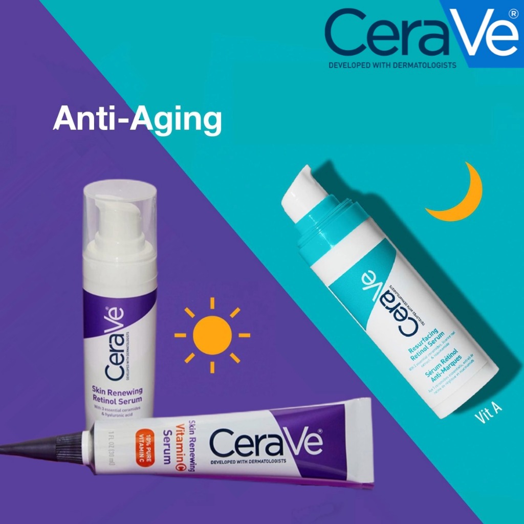 CeraVe Retinol Anti Aging Serum Resurfacing Retinol Serum & Skin ...