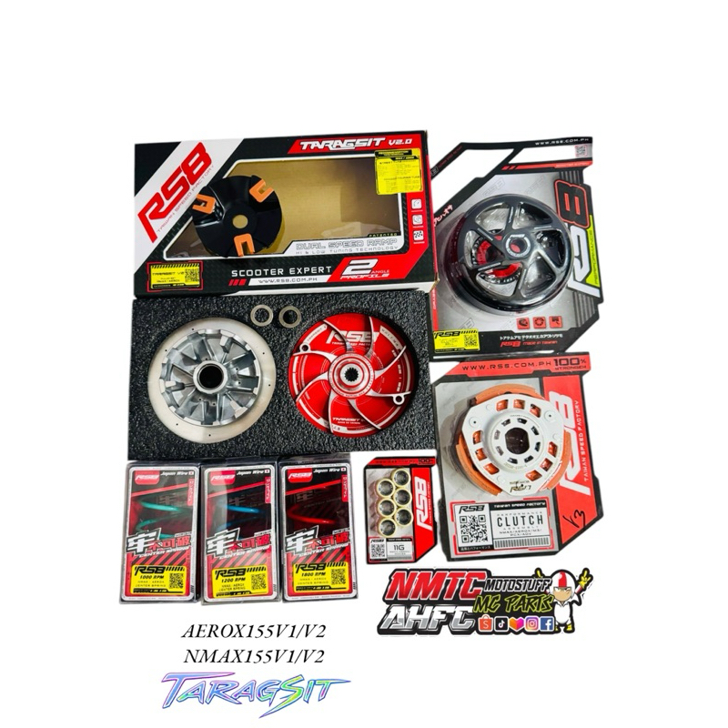 RS8 CVT SET TARAGSIT NMAX155V1/V2/V2.1/AEROX155 V1/V2 | Shopee Philippines