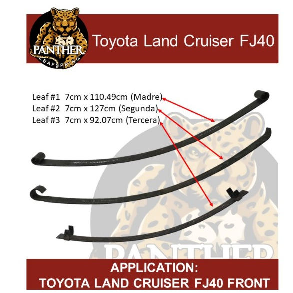 Molye / Leaf Spring for Toyota Land Cruiser FJ40 Front (MATIBAY ...