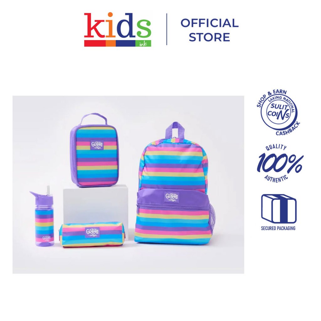 Smiggle - Giggle 4-Piece Rainbow School Bag Set Pack - Kids Ink ...