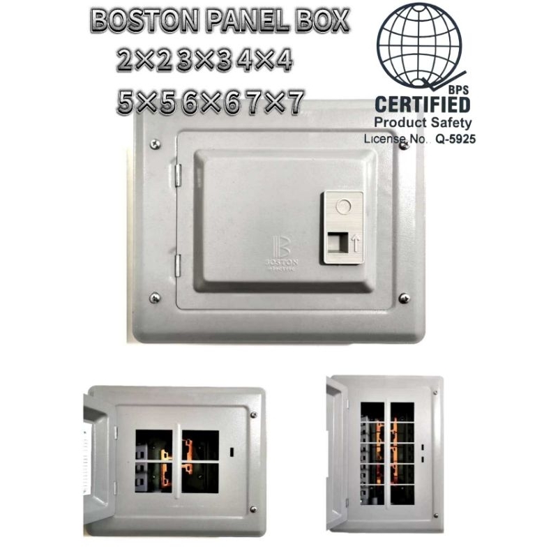 BOSTON ELECTRIC PANEL BOX 2 POLE PLUG IN 2X2 3X3 4X4 5X5 6X6 | Shopee ...