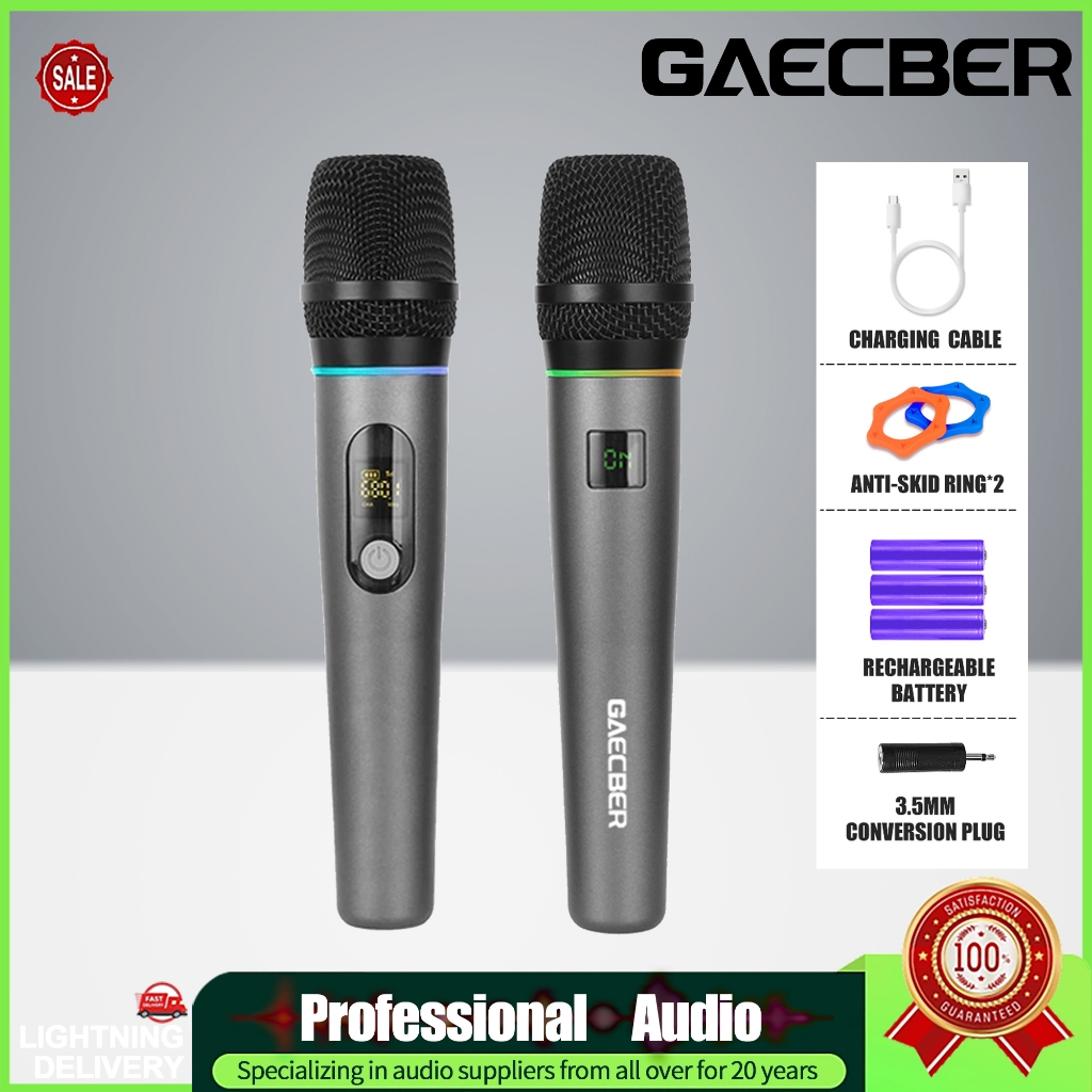 Wireless Microphone Adjustable Frequency Rechargeable for videoke ...