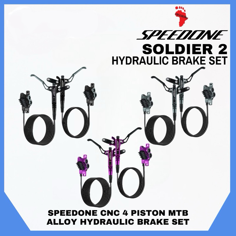 SPEEDONE Soldier2.0 MTB Hydraulic Brakes Quad Piston | Shopee Philippines