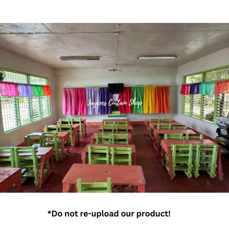 School Blackboard Plain Curtain (60x50 inches) and Valancer Window ...