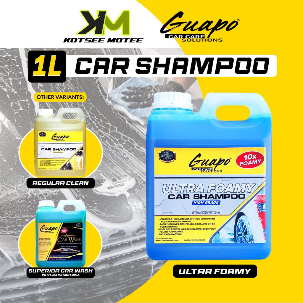 GUAPO 1L Car Wash Shampoo Automotive Detailing Cleaner Exterior Liquid ...