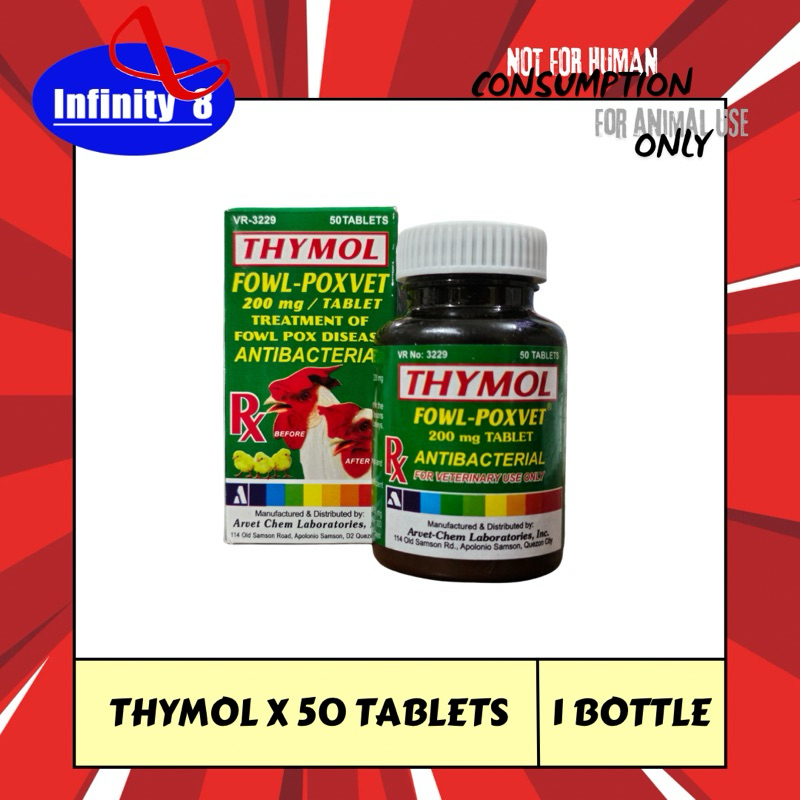 ARVET THYMOL TABLET (50 TABLETS/BOTTLE) | Shopee Philippines