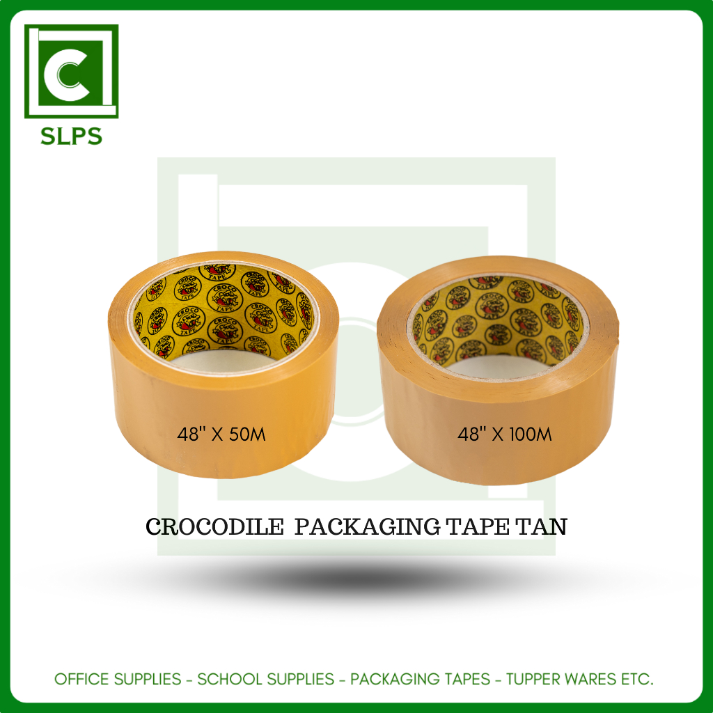 ORIGINAL CROCO PACKAGING TAPE TAN 2x50M/2x100M | Shopee Philippines