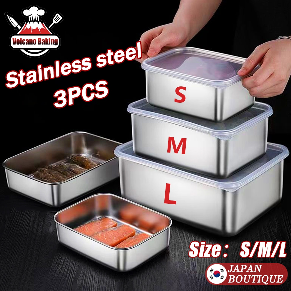 V.B.K 304 Stainless Food Container Food Storage Box Freezer Container ...