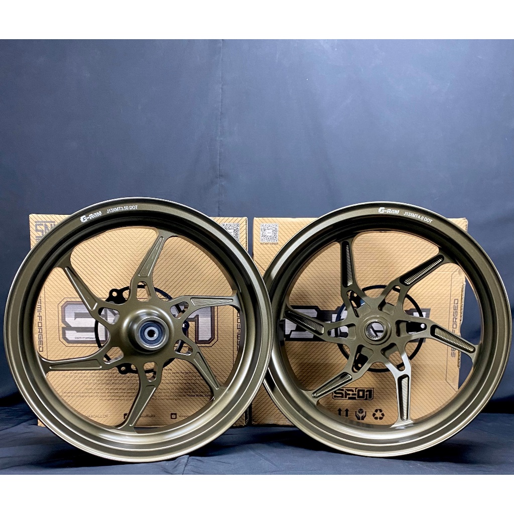 RACING FORCE NEW MAGS OF G-REN - SEMI FORGED SF-01 FOR YAMAHA NMAX2020 SIZE 13 3.50X4.00 ...