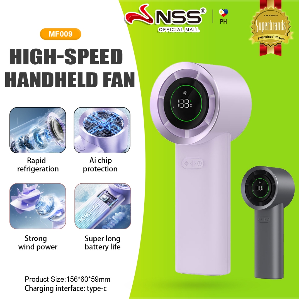 NSS High Speed Handheld Fan Portable Mini Outdoor Turbo Fan With 100 ...