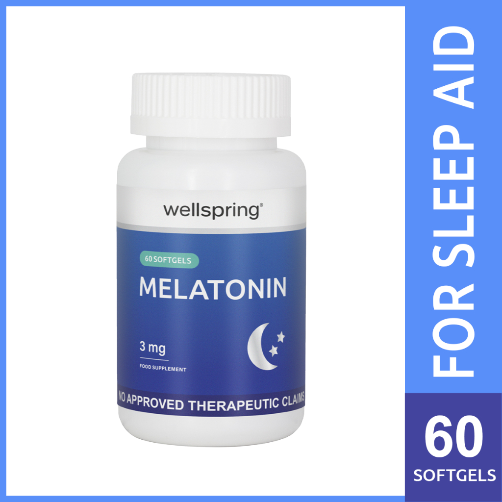 Wellspring 60pcs 3mg Melatonin Soft Gels for Sleep Better Relieve ...