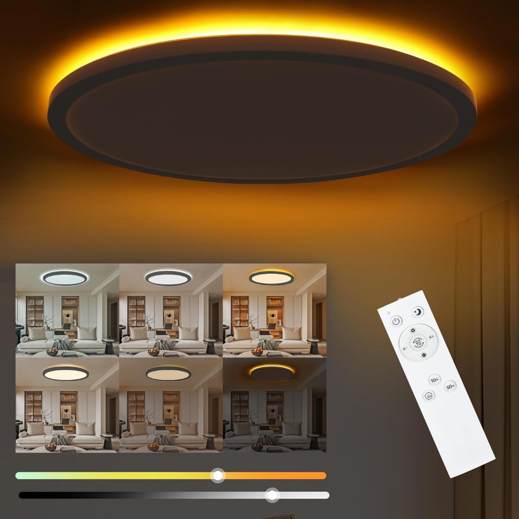 30/22CM LED Flush Mount Ceiling Light Fixture with Night Light ...