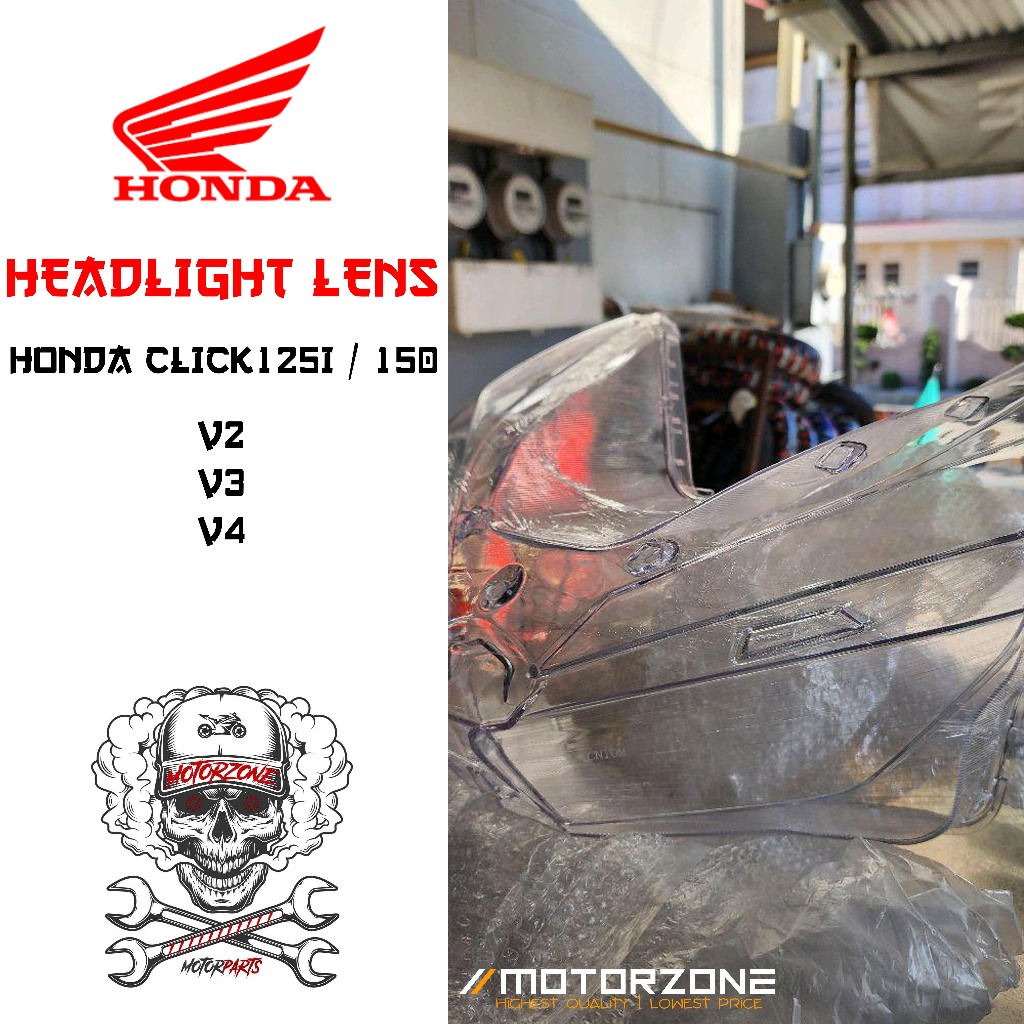 HEADLIGHT LENS HONDA CLICK 125i / 150 V2 / V3 / V4 | Shopee Philippines