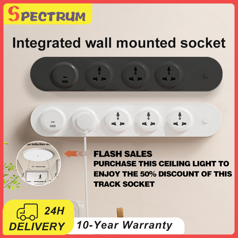 Wall mount socket Multifunctional socket Household non-punched insert ...