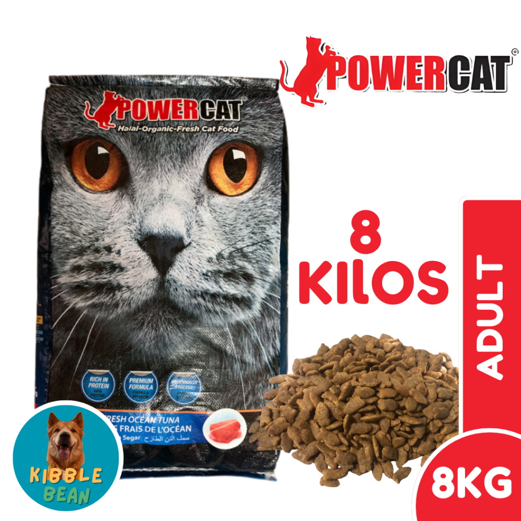 Power Cat Adult Dry Cat Food Fresh Fish & Tuna and Fresh (8KG) | Shopee ...