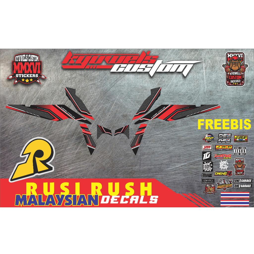 RUSI RUSH MALAYSIAN DECAL STICKER | Shopee Philippines