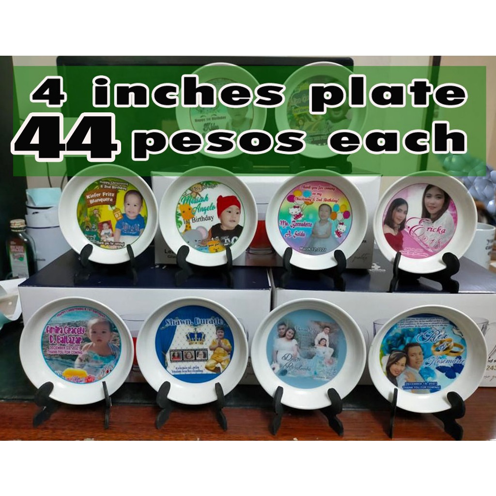 Plate 4inches/6inches with print{3inches image size} LAYOUT FIRST ...