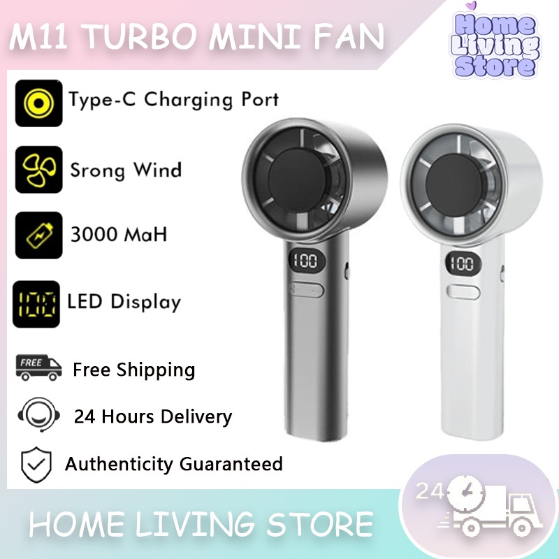 M11 Turbo Mini fan USB Rechargeable Mini Portable fan Adjustable ...