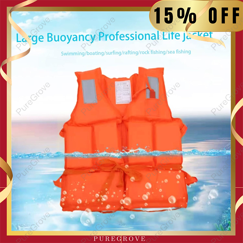 PureGrove All Size Fit Life Vest High Buoyancy Professional Waterproof ...