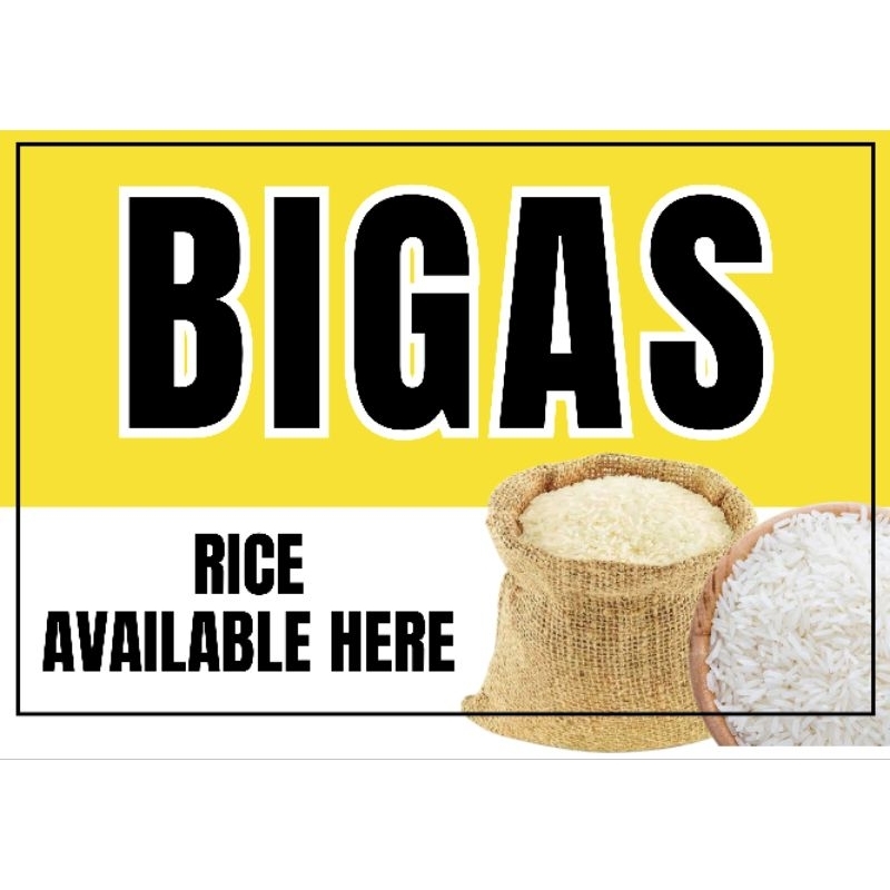 BIGAS SIGNAGE, STORE SIGNAGE, STORE SIGN LAMINATED/ PVC A4, WATERPROOF ...