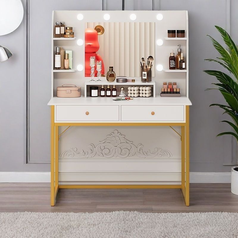 Make Up Table With Vanity Mirror Dressing Table With Lights Vanity ...