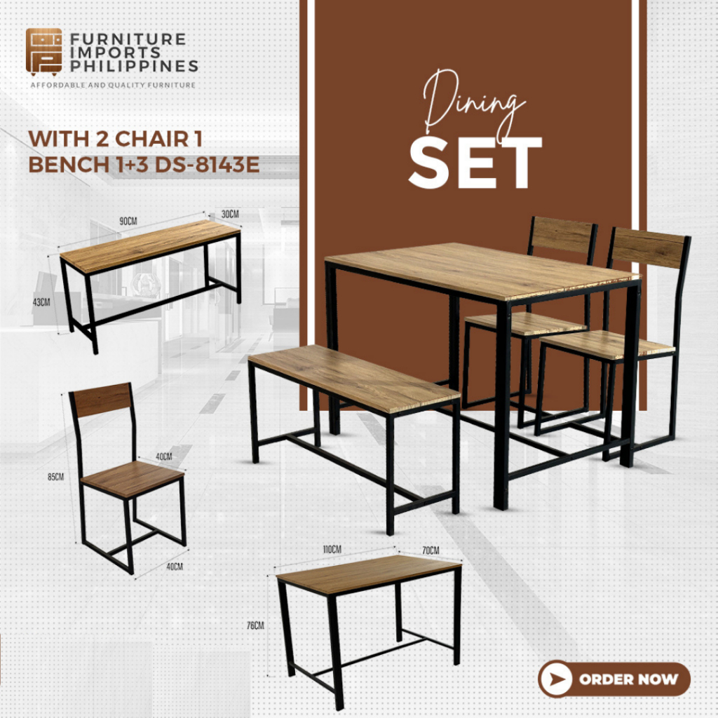 KYLIE - 4 SEATER DINING SET | Shopee Philippines