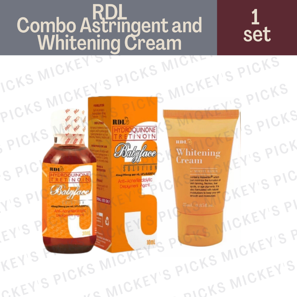 RDL Combo, Astringent #3 30mL + Whitening Cream 25mL | Shopee Philippines